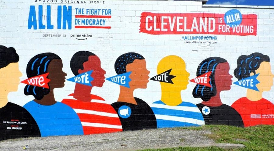 all in: the fight for democracy mural by artist osman muhammad, usa ...